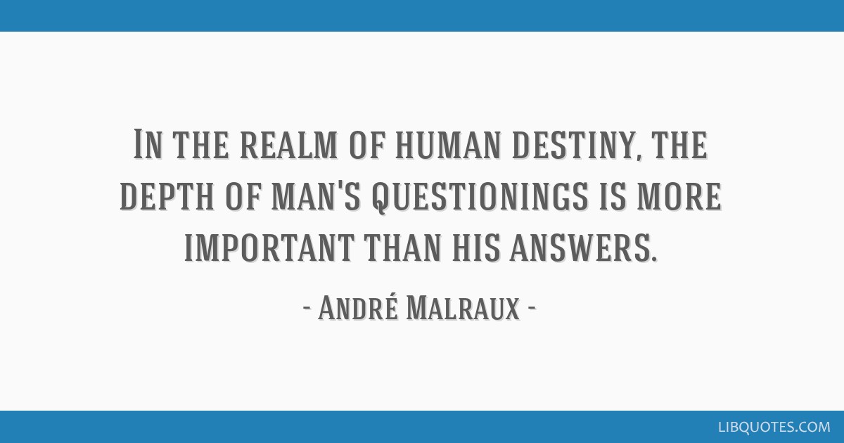 In the realm of human destiny, the depth of man's...