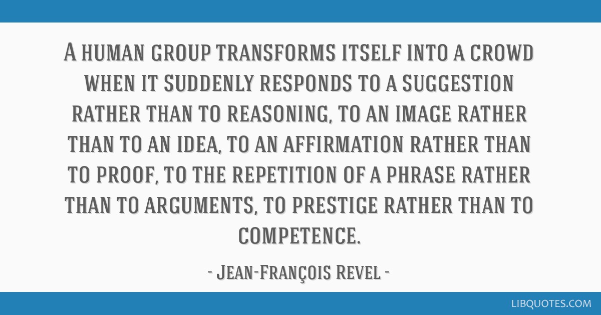 A human group transforms itself into a crowd when it...