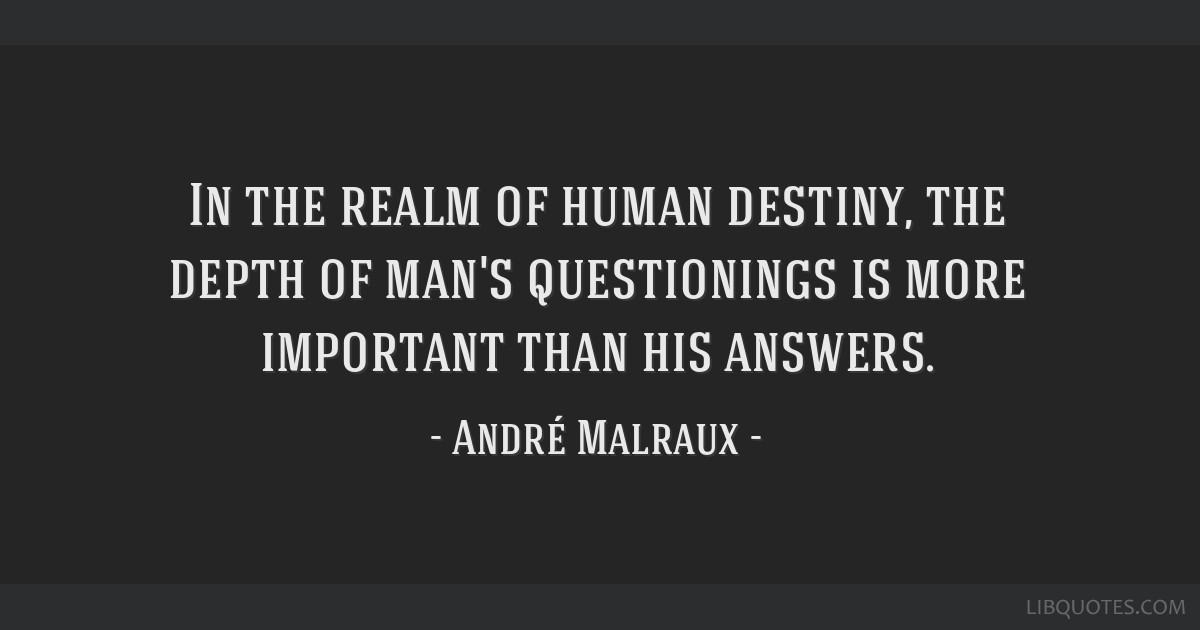In the realm of human destiny, the depth of man's...