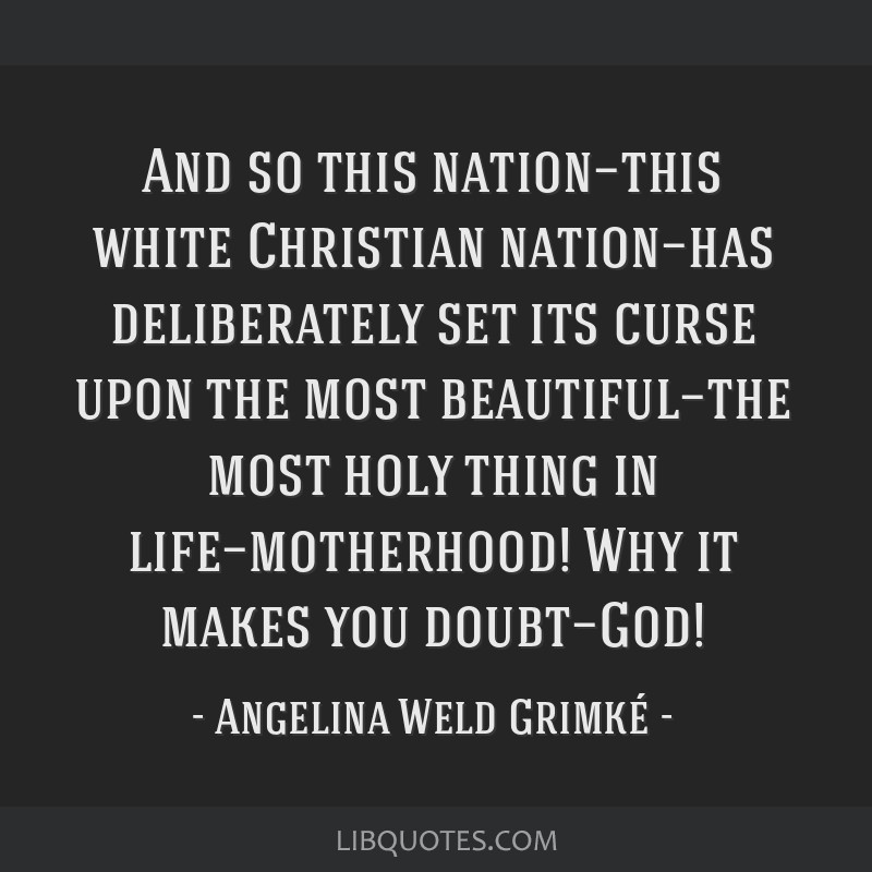 And so this nation—this white Christian nation—has...